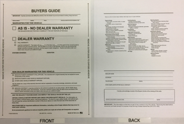 8252-NL-17 Buyer's Guide 1 Part with No Lines. Seals on all 4 Sides